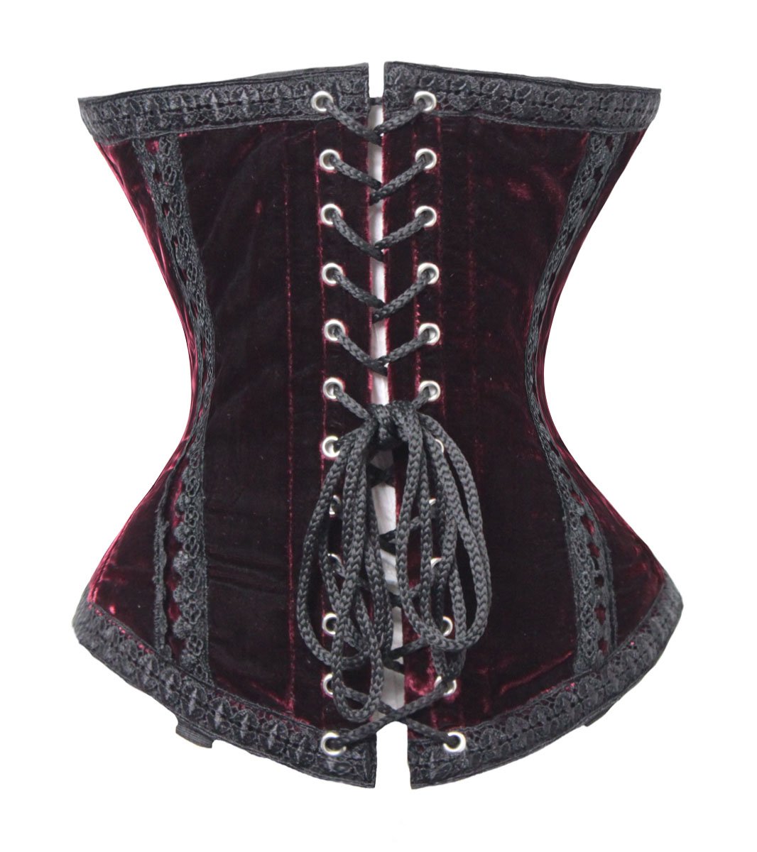 luvsecretlingerie Heavy Duty 26 Double Steel Boned Waist Training Velvet Underbust Tight Shaper Corset #8023-VE