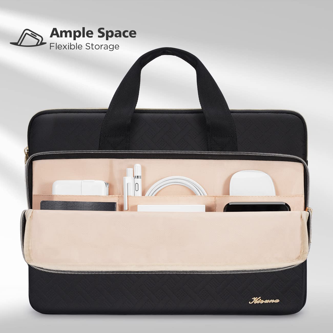KIZUNA Laptop Sleeve Case 15.6 Inch Computer Carrying Handbag for 16" MacBook Pro M3 M1 M2 Max/15.6" Lenovo Legion 5/IdeaPad Gaming 3i/IdeaPad Flex 5i/Thinkbook 16+ /15.6" HP Envy x360 15/Dell XPS 15