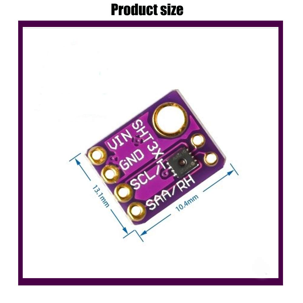KOOBOOK 2Pcs SHT30-D Temperature Humidity Sensor Module Breakout Weather for Arduino