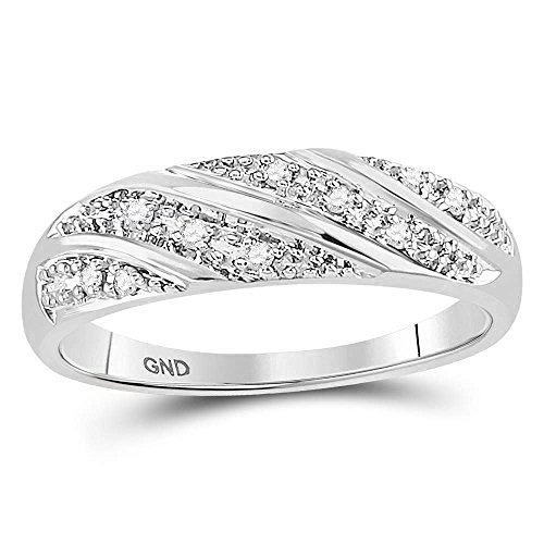 Jewels By Lux 10k White Gold Diamond Cluster Womens Mens Matching Trio Wedding Engagement Bridal Ring Set 1/4 Cttw Ring Size 11
