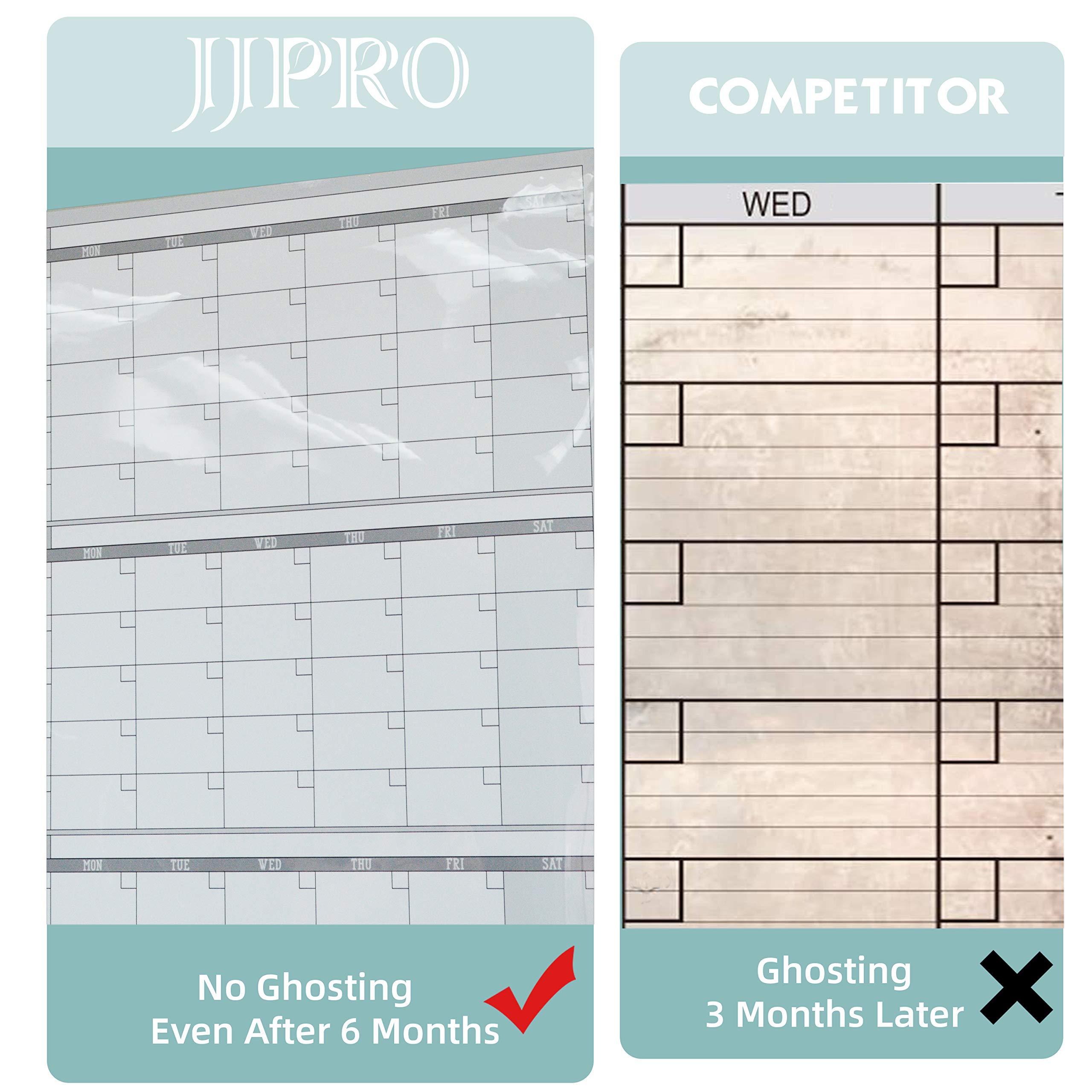 Large Dry Erase Wall Calendar - 60β x 38" Undated Blank Yearly Planner - Giant Whiteboard 12 Month Poster - Premium Laminated Calendar for Classroom, Office, Project & Family Schedule