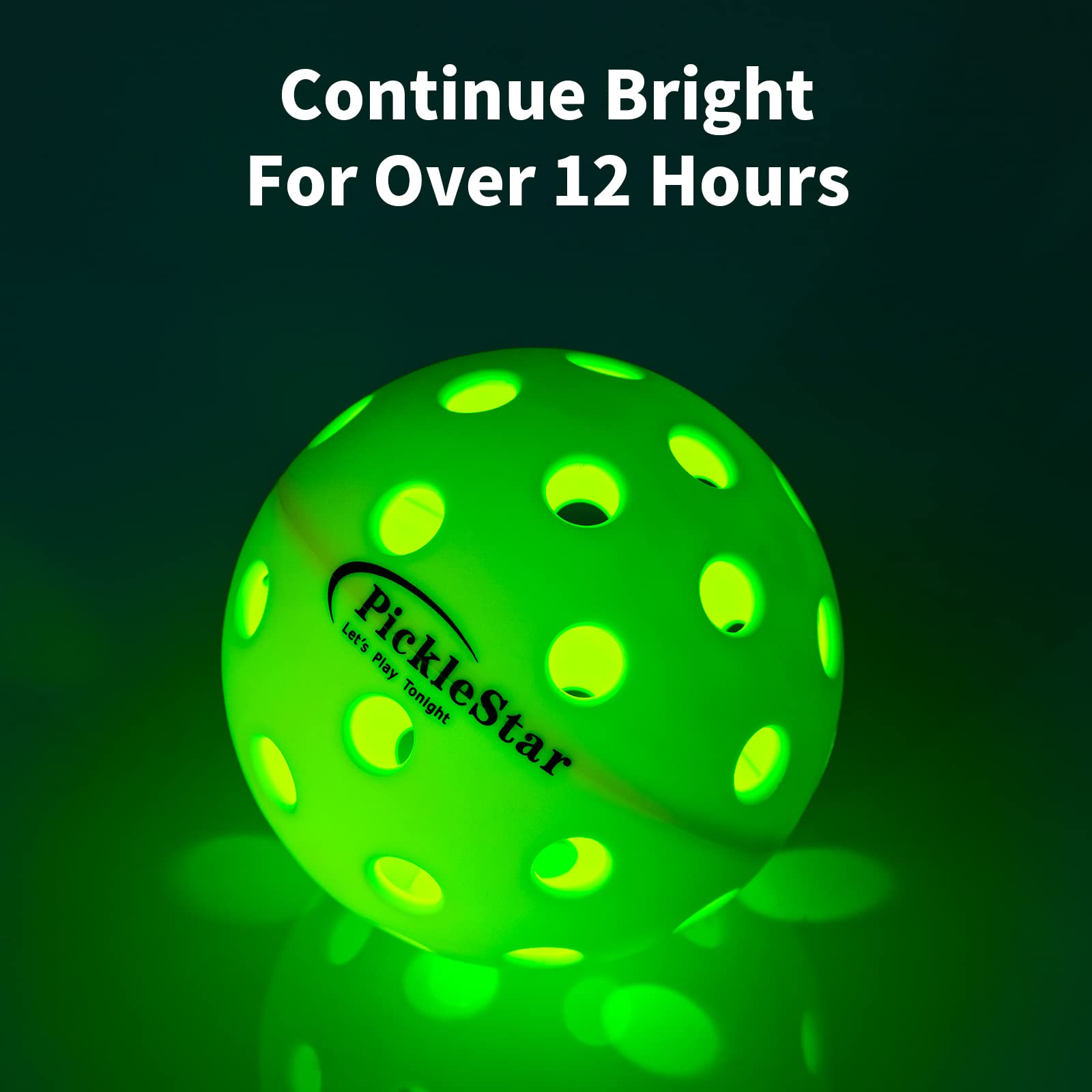 PickleStar 2 LED Light Up Pickleball Balls Bundled with 2 Regular(No LED) Outdoor Pickleball Balls, 2 Batteries Included