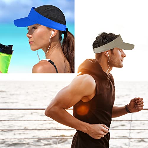 PLAIN GEAR Golf Visor hat for Men & Women - Sun Visors Hats Suitable for Tennis and Other Sports - Adjustable Velcro Closure (TAN)