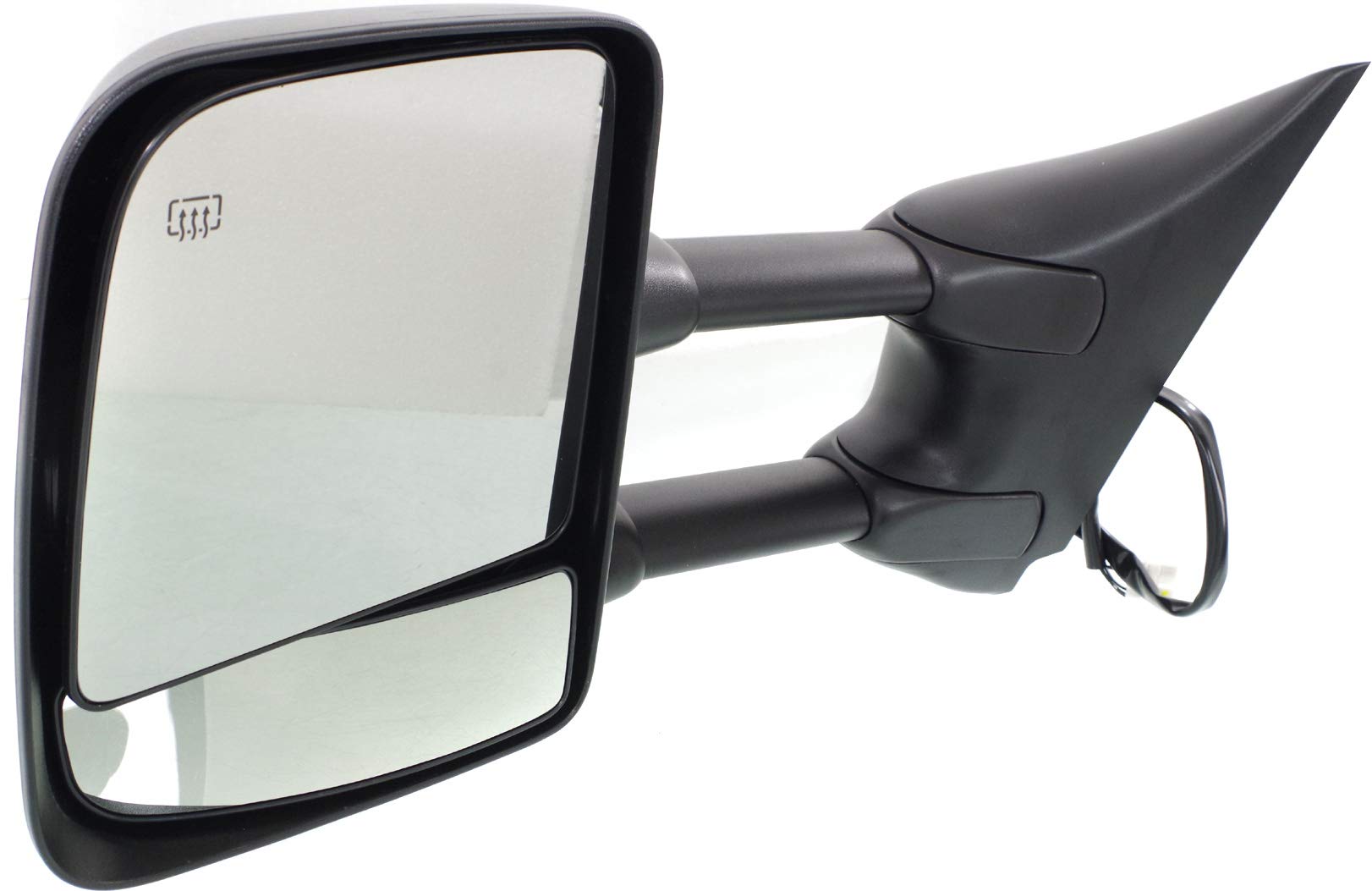 Kool-Vue Driver Side Mirror Compatible with 2004-2015 Nissan Titan Manual Folding, Heated, Chrome, With Blind Spot Glass, Towing, Power Glass, Black base - NI1320202