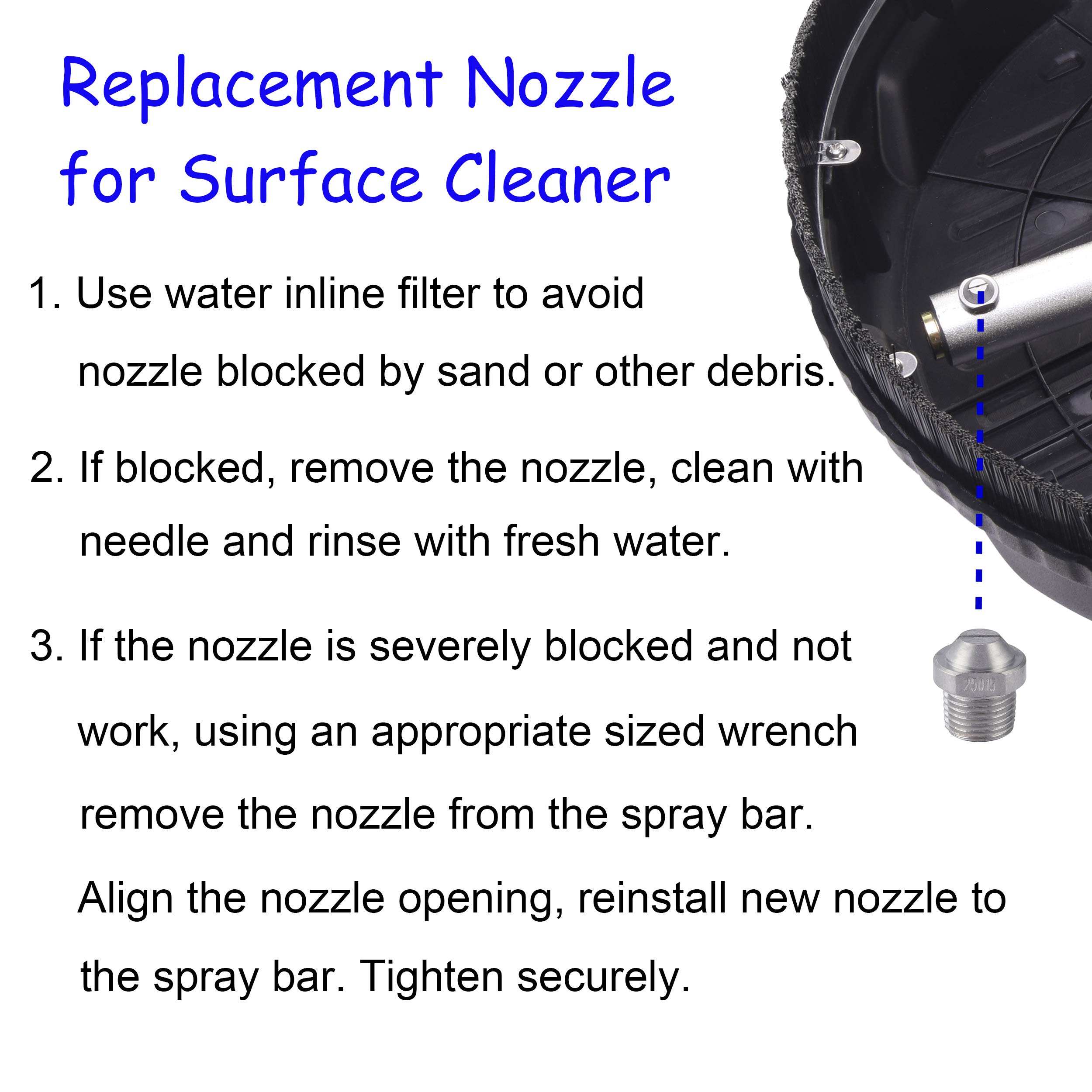 M MINGLE 15'' Pressure Washer Surface Cleaner, with 2 pcs Extension Wand Attachment for Power Washer, 4000 PSI