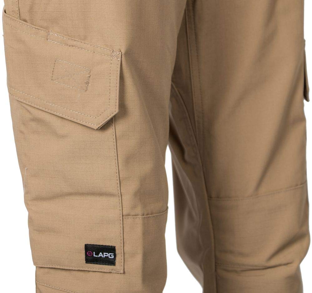 LA Police Gear Women's Operator Tactical Pant, Elastic Waistband Uniform Cargo Pants for Women, Ladies' Durable Work Pants - Black - 6 - Regular