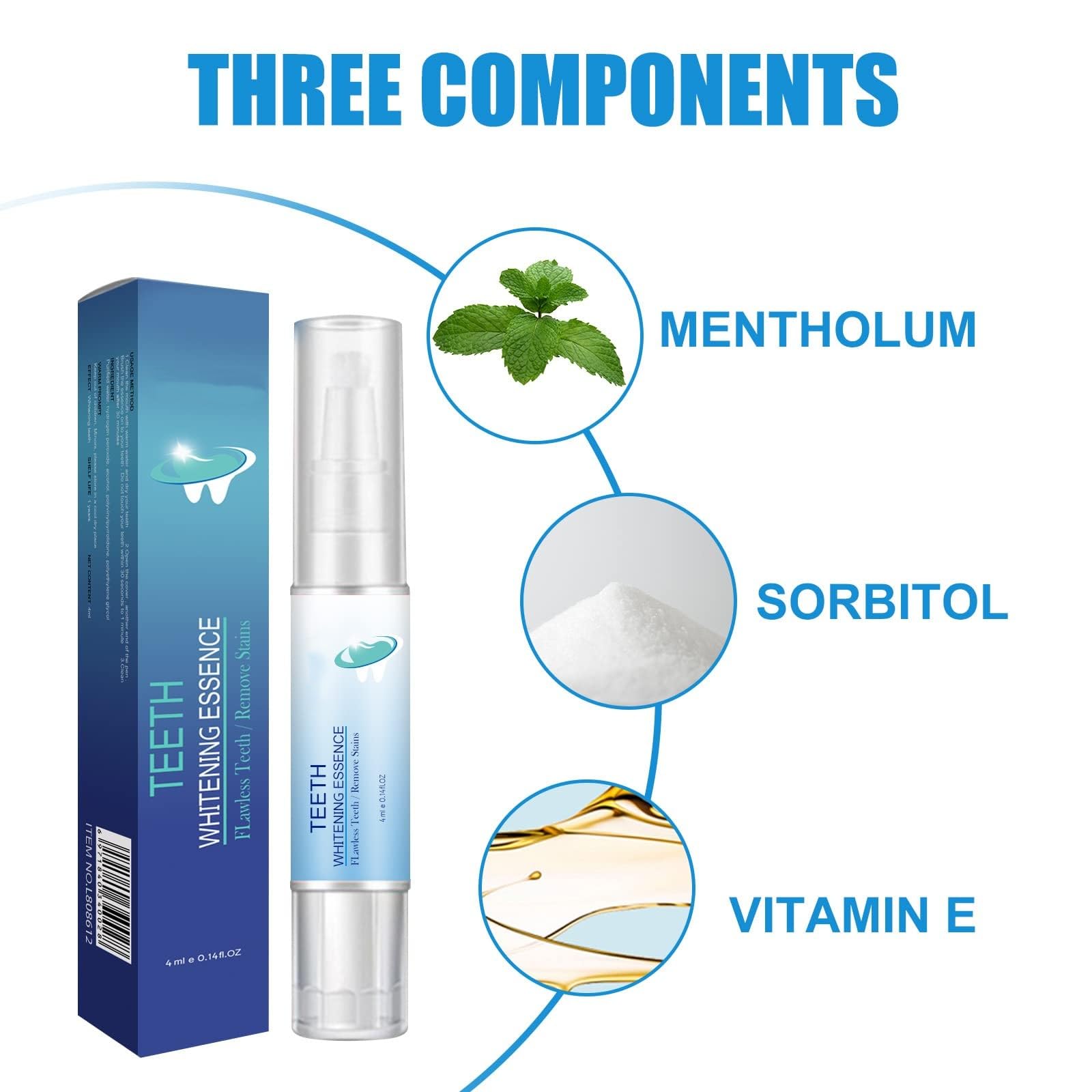 Teeth Whitening Essence,Teeth Whitening Essence Pen, Teeth Stain Remover to Whiten Teeth, Teeth Whitening Gel, Fast and Effective Removal Tooth Stain Removal