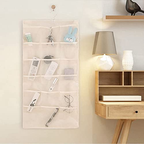 YUNZSXJY Durable Hanging Closet Organizer for Underwear Double Sided with Mesh Pockets,Space Saving Storage Pocket Bra Clothes Socks Organizer Home Basics. (Gray, 2PCS 6+18 Pockets)