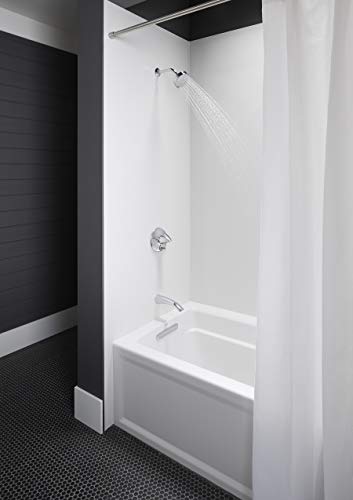 KOHLER K-1123-LA-0 Archer 60-Inch x 32-Inch Alcove Bath with integral apron, integral flange and left hand drain, White, one-size