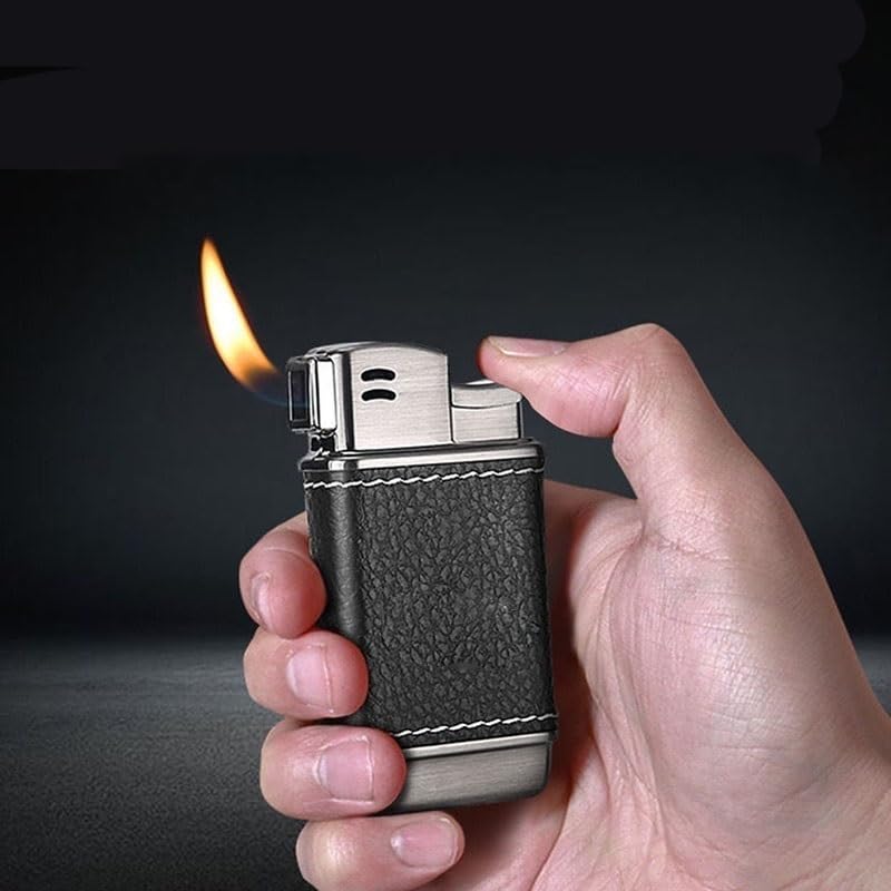 Men's Gas Lighter, Can Be Filled with Gas, Easy to Carry, Flame Size Can Be Adjusted, is Suitable for Boyfriend Girlfriend Father, Daily Use (Color : C3)