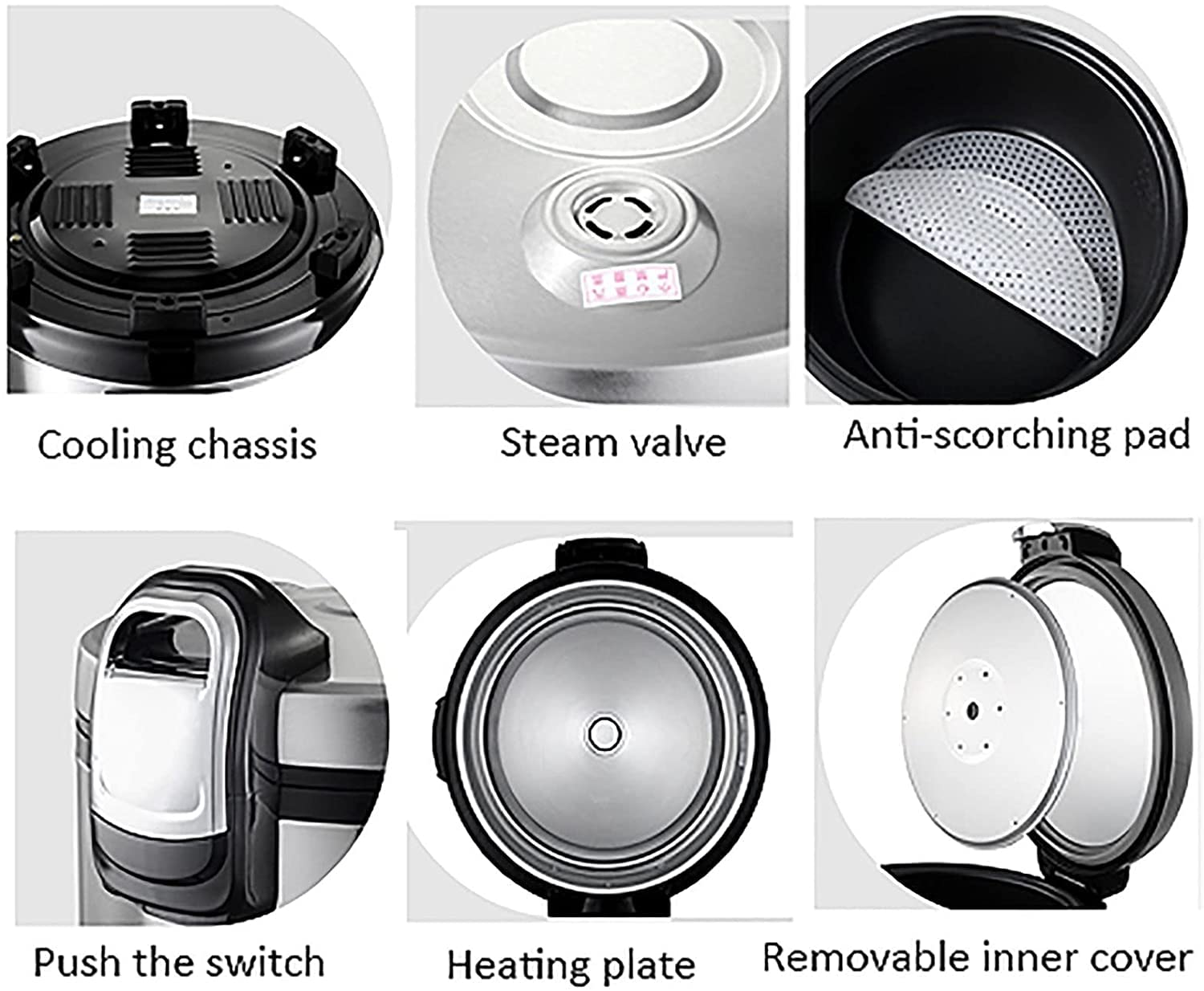 Large Rice Cooker Commercial Rice Cooker/Slow Cooker, Thicken Non-Stick Inner Pot,for Hotels,Restaurants, Canteens, Schools (20L) ()