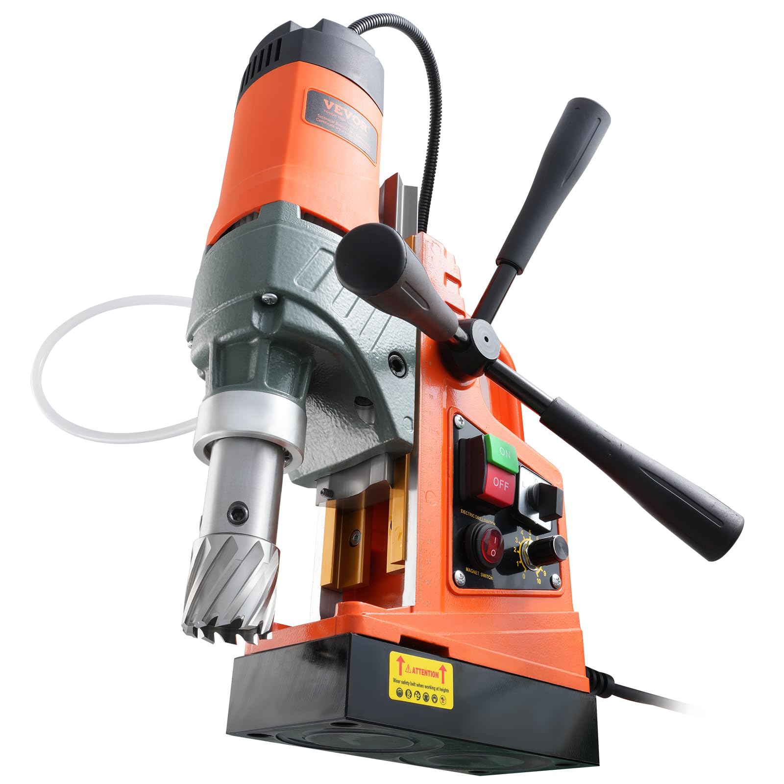 VEVOR Magnetic Drill, 1450W 2" Boring Diameter, 12800N Portable Electric Mag Drill Press, with Variable Speed, 800 RPM Drilling Machine for any Surface Home Improvement Industry Railway