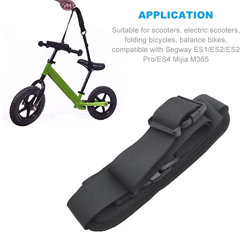 MiOYOOW Scooter Shoulder Strap, Scooter Carrying Strap with Non-Slip Shoulder Pad Adjustable Shoulder Straps Belt Band for Carrying Bikes Yoga Mat Skateboard