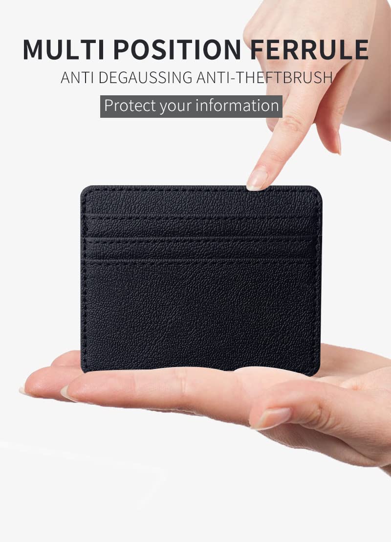 Slim RFID Protection Front Pocket Minimalist Credit Debit Visiting Vaccine Coins Cash Card Holder Wallet For Mens And Womans Scratchless Smart Wallet