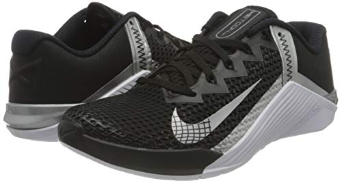 Nike Metcon 6 Black/Silver Women's Size 5 AT3160 010
