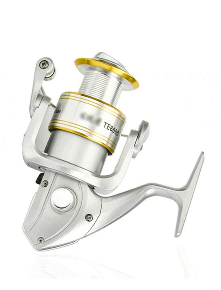 LLJPYX7L Spinning Fishing Reel Fast Fishing Reel Left/Right Hand Interchangeable 5.5:1 Gear Ratio 6 Rust Resistant Gear for Beginners. (Color : 6000)