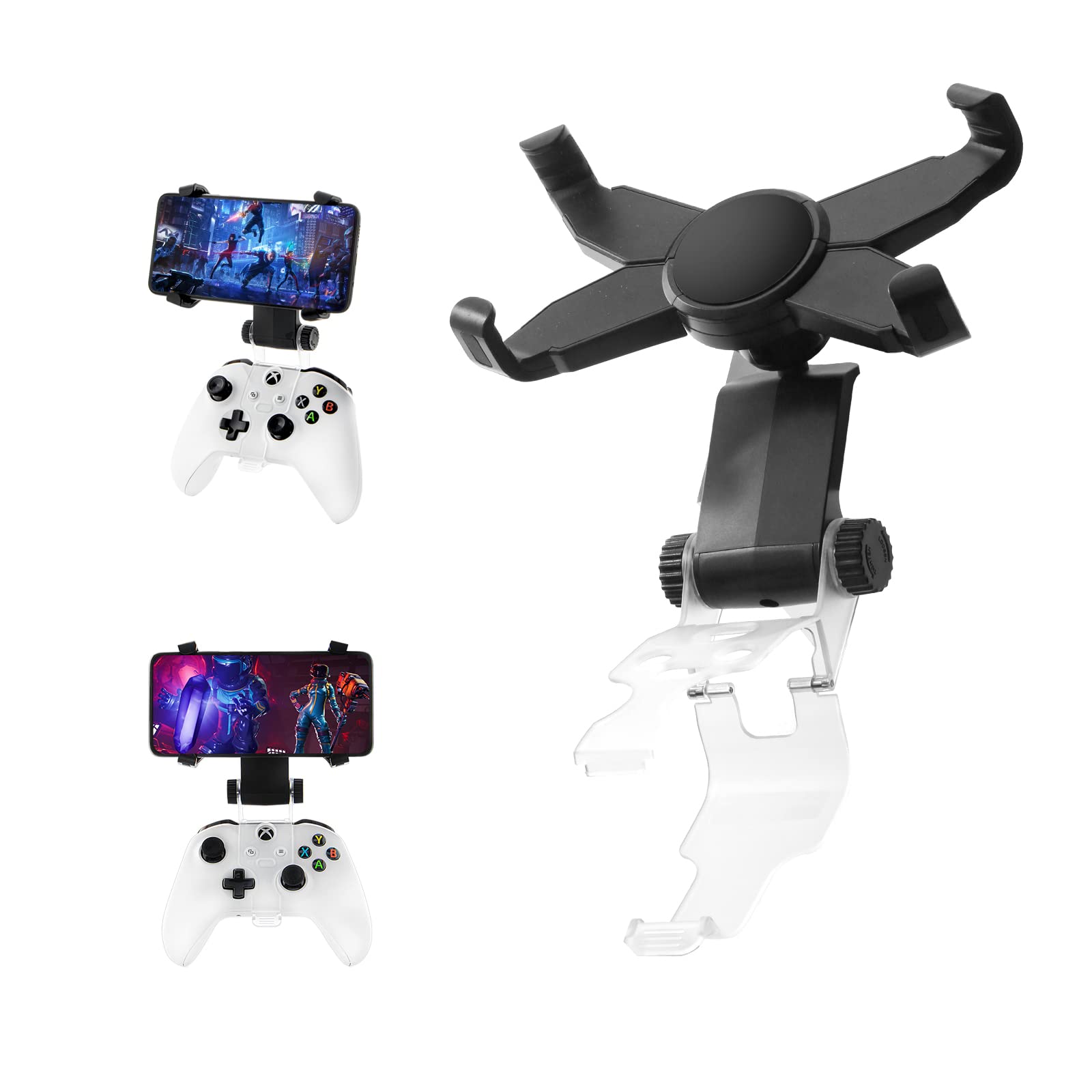 Olygive Xbox Series X Controller Phone Mount, Black, Compatible with Smartphones