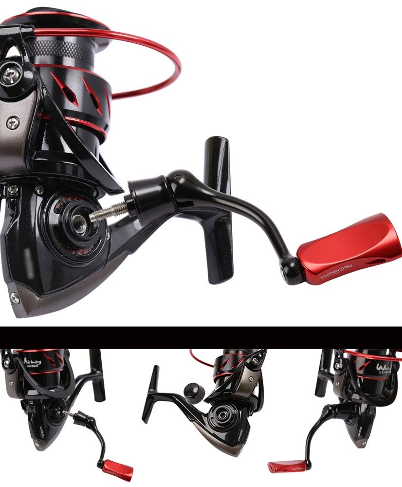 LLJPYX7L Spinning Wheel, Reel, Lightweight Design, can be Thrown from a Distance, 9 Stainless Steel high-Grade Bearings, Rust-Proof, Super Smooth, Smooth Fishing Spinning Reel (Color : One)