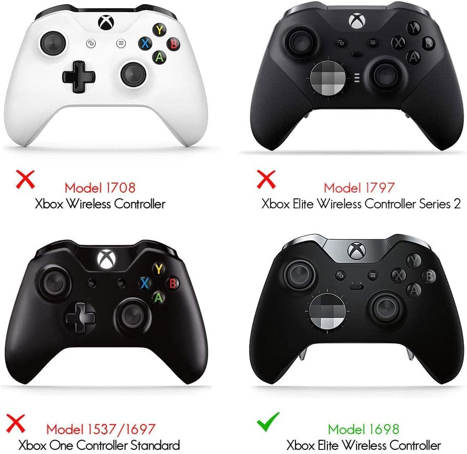 Rymfry Metal Stainless Steel Paddles Hair Trigger Locks Parts for Xbox One Elite Controller Replacement (Black)