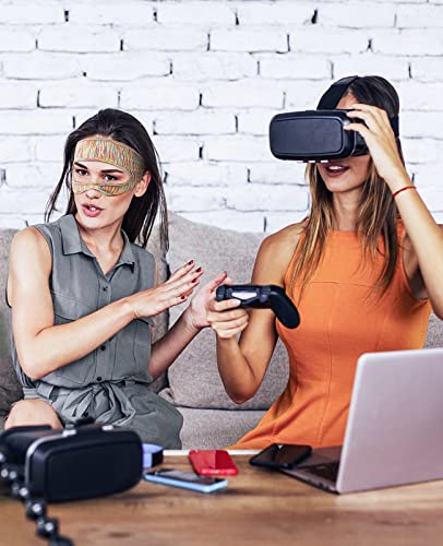 TiMOVO VR Eye Mask Cover Breathable Adjustable Sweat Band for Meta Quest 3 VR Headset, VR Face Cover Cushion for PS VR2/Meta Quest Pro/Meta Quest 2/Oculus Quest 2/HTC Vive Accessories (4Pcs)