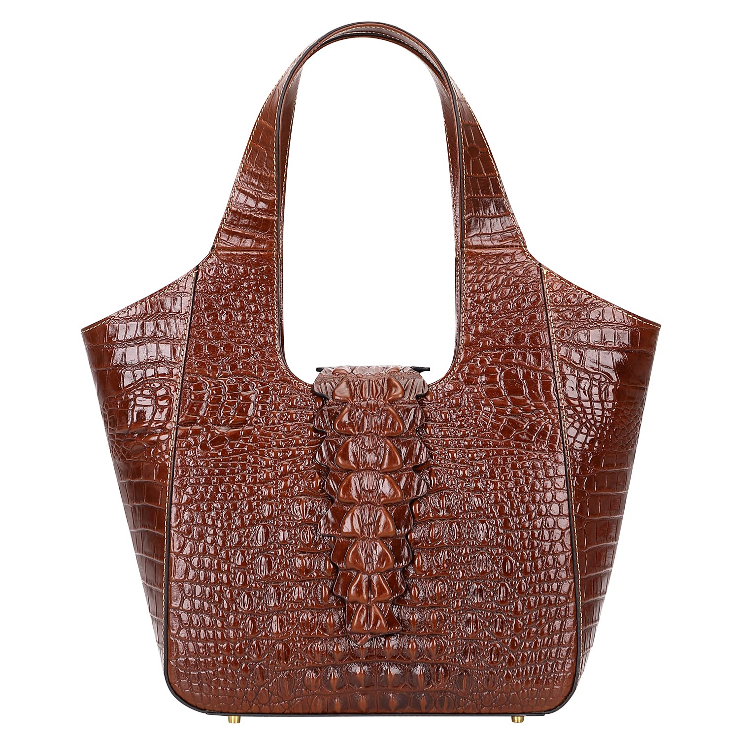 PIJUSHI Designer Hobo Bag for Women Crocodile Leather Shoulder Purse(66315 Brown)