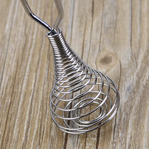 Kitchen Whisk, Stainless Steel Spring Whisk, Light Weight Manual Mixers Portable Cream Egg Beater, Anti Rust Spring Egg Whisk, Versatile Egg Mixing Tool Durable Wire Whip for Cooking Whipping