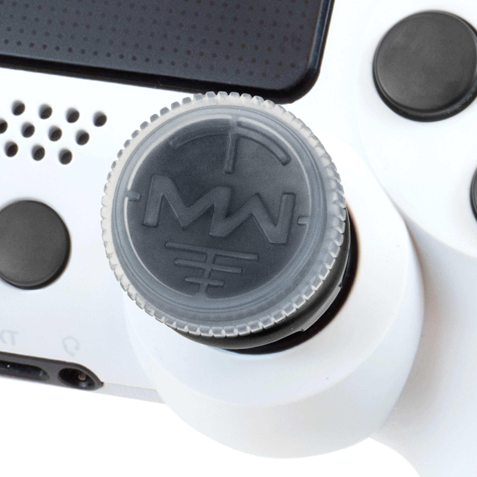 KontrolFreek Call of Duty: Modern Warfare - A.D.S. Performance Thumbsticks for PlayStation 4 (PS4) | 2 High-Rise, Concave | Transparent/Black