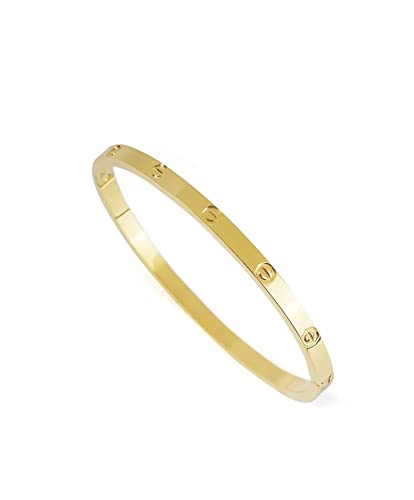 ROSALYN Bangle 18kTrendy- Gold Filled cubic zircon 5mm width