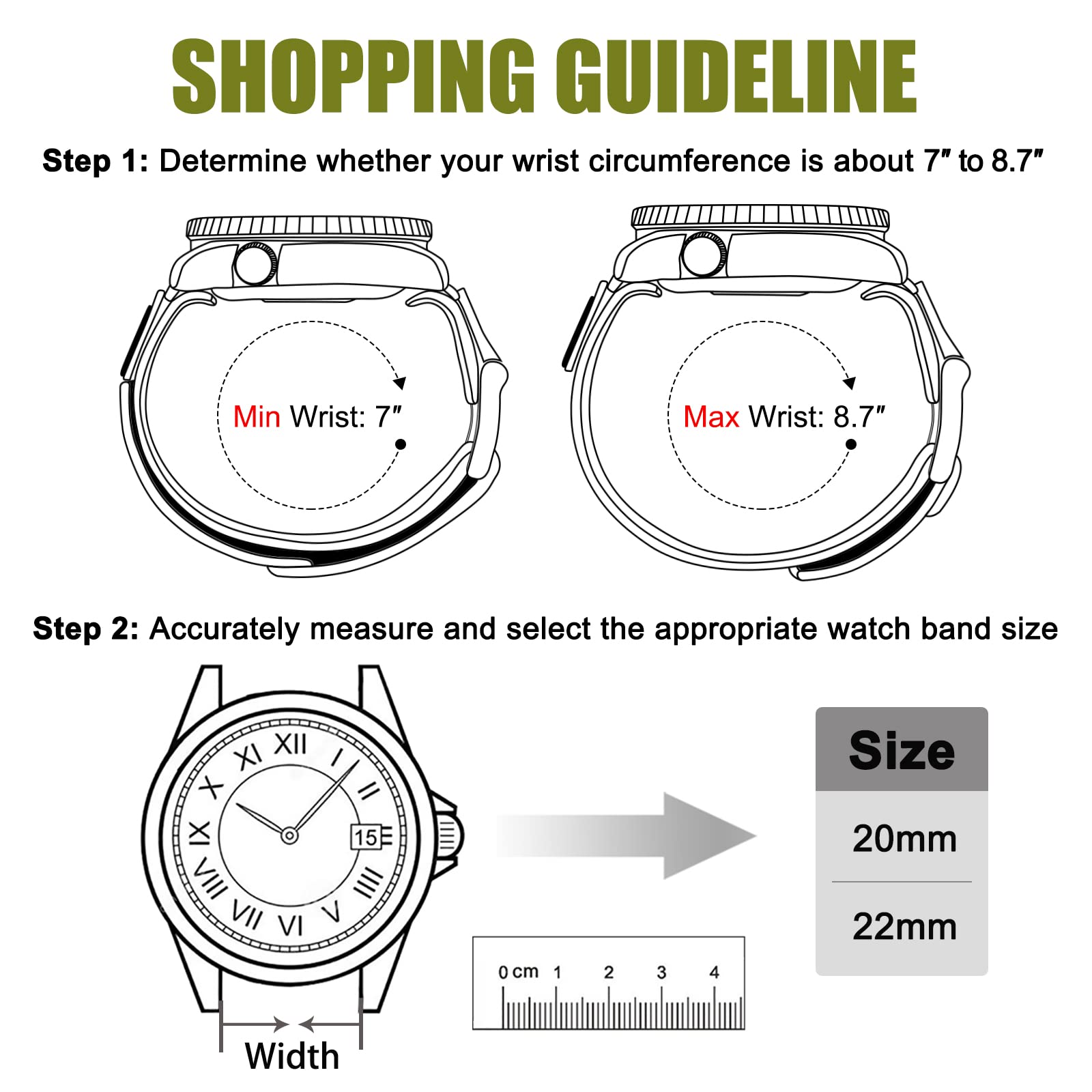 Ritche Nylon Sport 22MM Quick Release Watch Band for men,Replacement Seiko Watch band Green, Valentine's day gifts for him or her