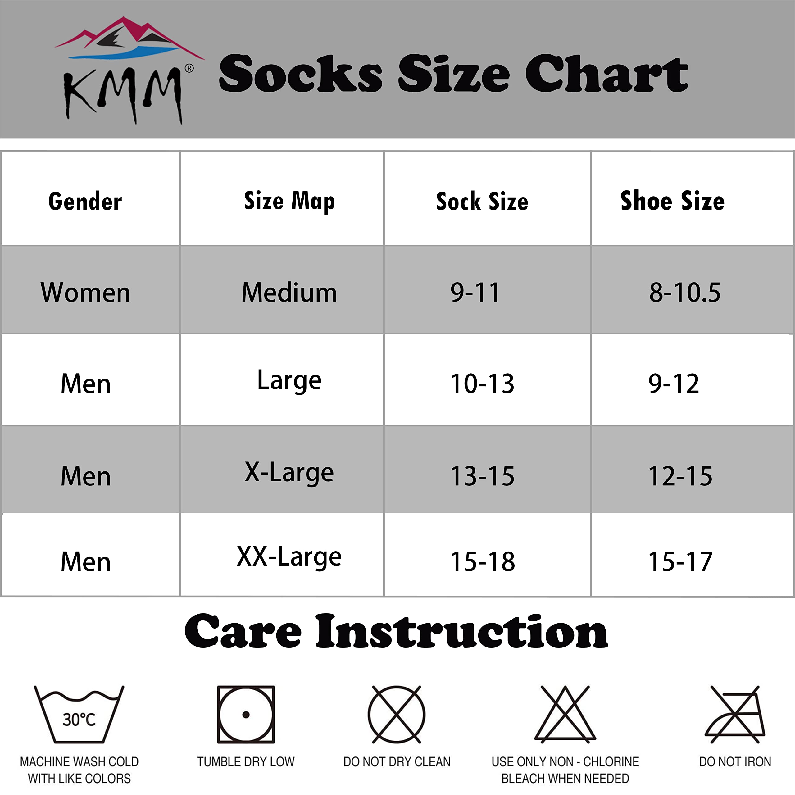KMM Men's Merino Wool Cushion Crew Socks Moisture Wicking Control Medium Weight Warm for Outdoor Hiking Hike Trail Cycling(Denim L)