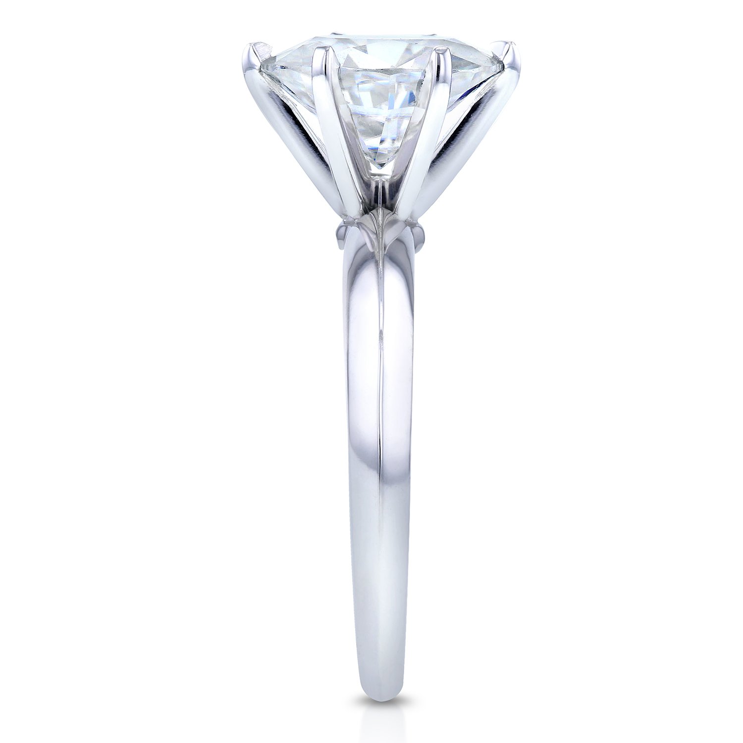 Kobelli Oval Moissanite Solitaire Engagement Ring 2 1/10 CTW 14k White Gold, Size 8.5