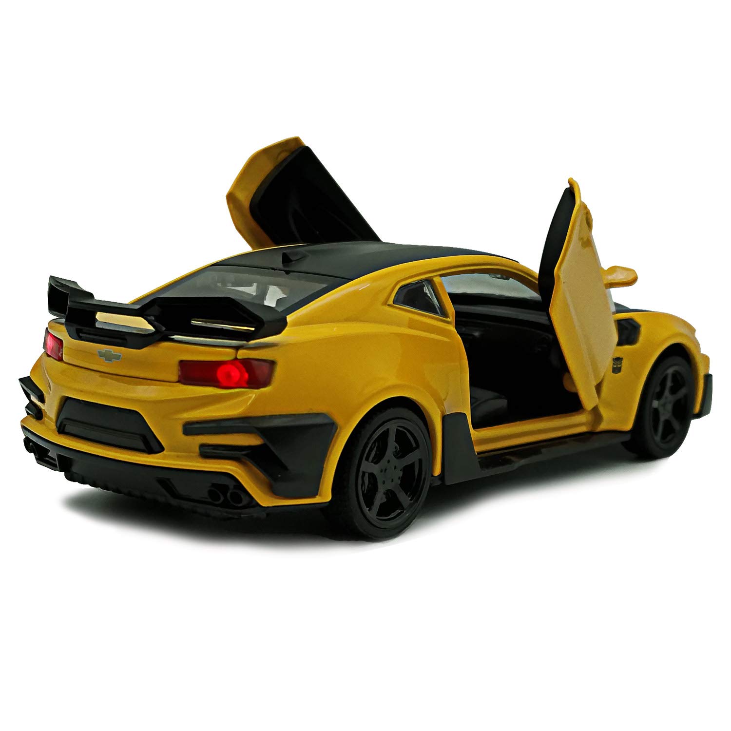 Lmoy Pull Back Diecast Vehicles Toys ,Transformers Camaro 1/32 Scale Car Collection Model with Light and Sound for 3 4 5 6 Years Old Boys and Girls (Orange)