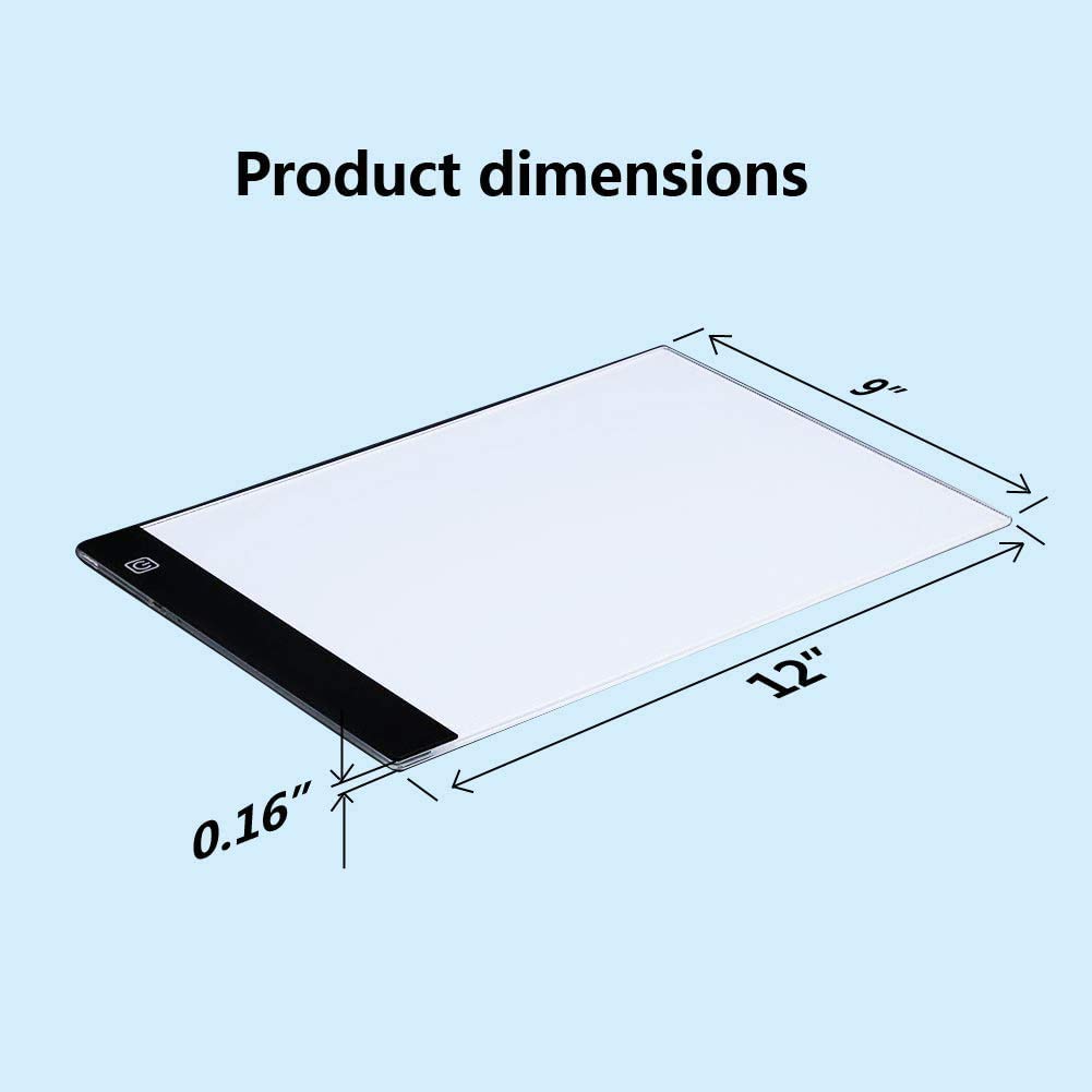 Light Box for Tracing A4 Led Artcraft Light Pad Tracer Dimmable Brightness Copy Drawing Board Tracing Table for Artists Designing Sketching Animation by PAATWA (A4S)