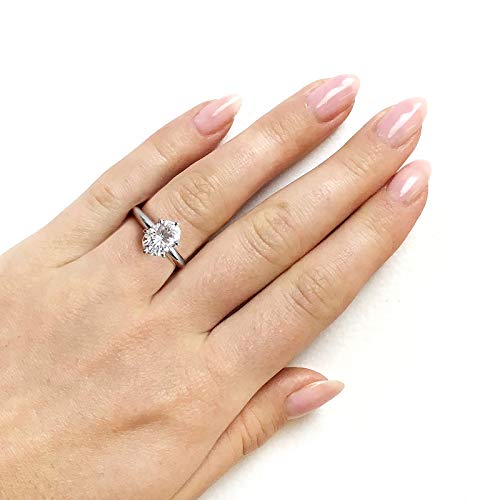 Kobelli 1 1/2 ct Oval Moissanite 6-Prong Solitaire Ring - 6.5 / white-gold/Forever One D-E-F