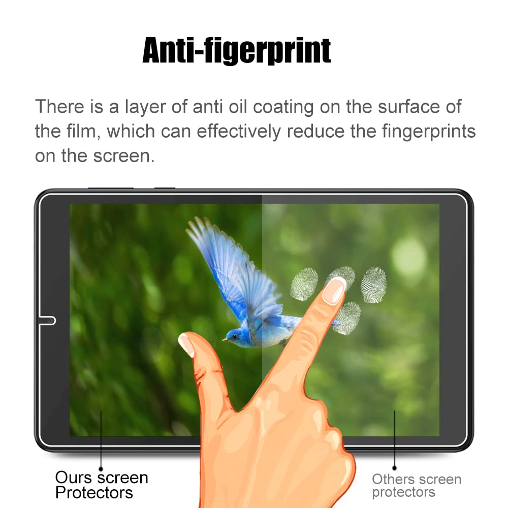 KLWAINM [2 Pack] Tablet Tempered Glass Screen Protector For TCL TAB 8 LE 9137W/9132X 8.0 Inch 2023 Release Tablet with 2.5D 9H Anti Scratch Transparent HD Clear Bubble Free Protective Film