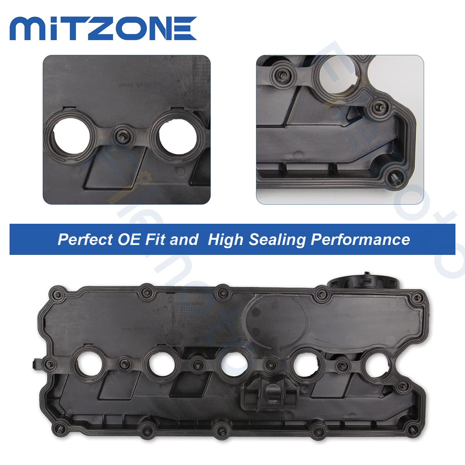 MITZONE Engine Valve Cover Compatible with 2006-2014 Volkswagen Jetta Beetle Golf Passat Rabbit SportWagen 2.5L 5 Cylinder Replace 07K-103-469-L 07K-103-469-F
