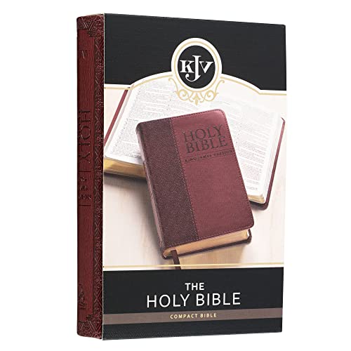 KJV Holy Bible, Compact Faux Leather Red Letter Edition - Ribbon Marker, King James Version, Saddle Tan