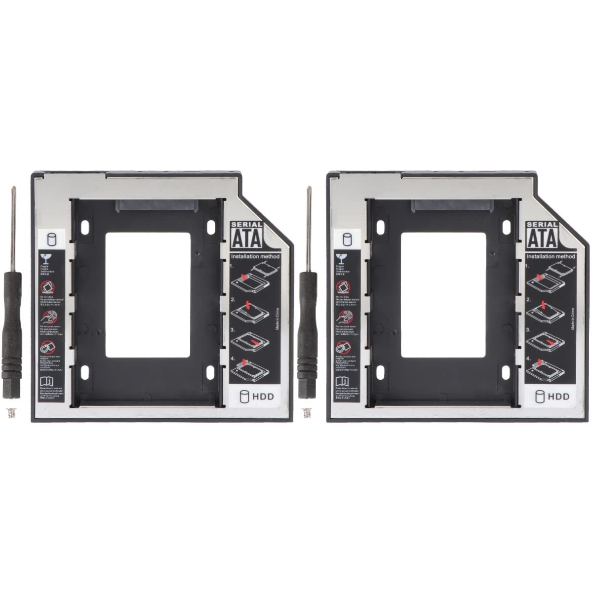 SOLUSTRE Braces 2pcs Bay Tray Practical .mm Laptop Inches Enclosure -state Ssd Holder Hard Drive Machine Hdd Case Accessories Bracket Disk Kickstand
