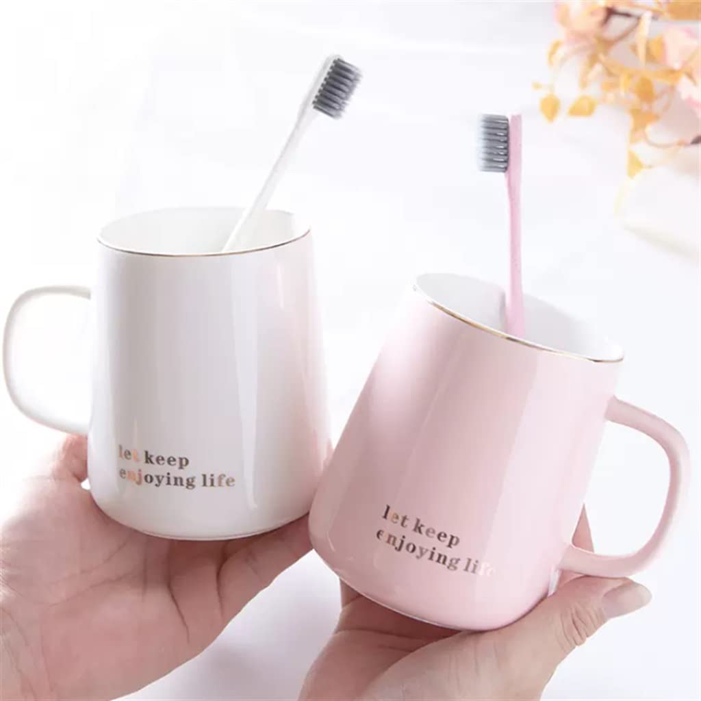UXZDX Toothbrush Cup Couple Mouthwash Cup Ceramic Pair Home Brushing Cup Wash Cup Set Tooth Cylinder Cup