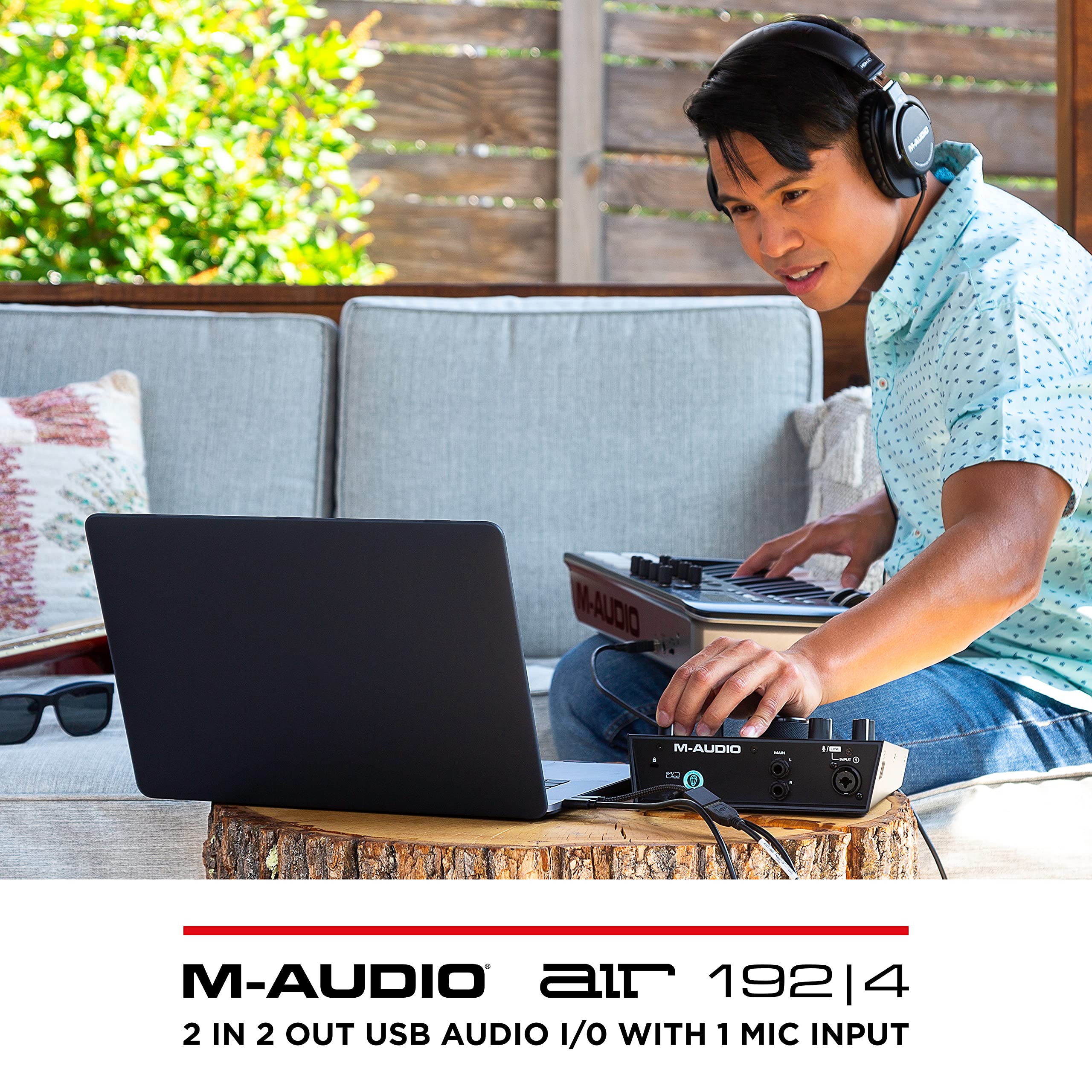 M-Audio AIR 192x4 USB C Audio Interface for Recording, Podcasting, Streaming with Studio Quality Sound, 1 XLR in and Music Production Software (Renewed)