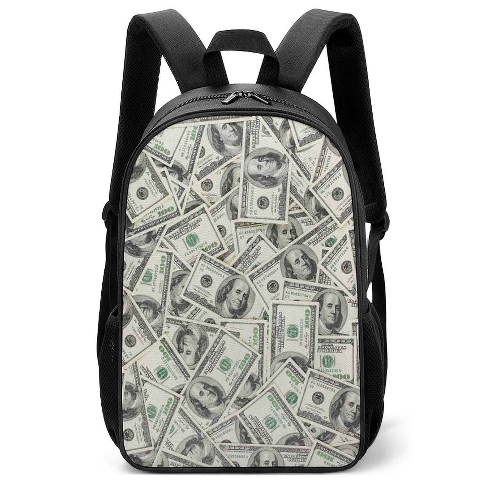 LEOPOM Money Laptop Backpack Lightweight Large School Bookbags - 17 inch