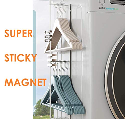 Laundry Mess Killer l Laundry Room Magnetic Clothing Hanger Organizer | Optimize Your Home Storage l Sort Laundry System l For Drawers, Dresser, Shelves, Suitcase, Wardrobe, Cabinets - Pack of 4 BLACK