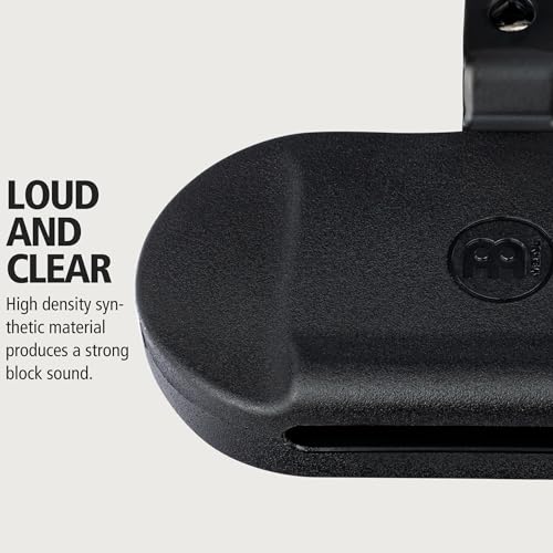 Meinl Percussion Block with Adjustable Mount, Low Pitch β NOT MADE IN CHINA β For Perc Rigs, Drum Set or Marching Band, TWO-YEAR WARRANTY (MPE4R)