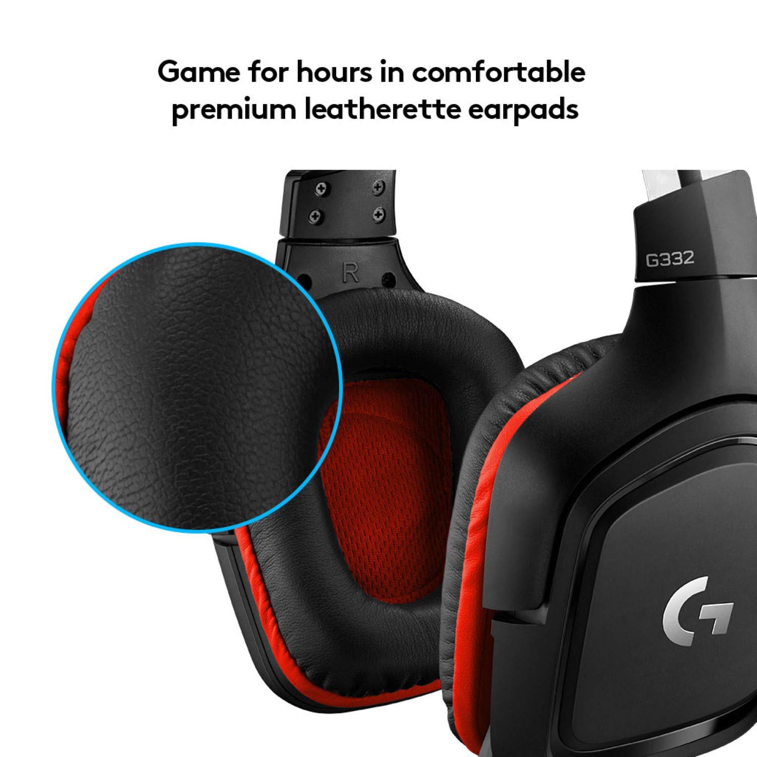 Logitech G332 Stereo Wired Gaming Headset with Microphone for PC, PS4, Xbox One, Nintendo Switch, Rotating, Leatherette Earcups, 50mm Drivers, Slim & Lightweight Gaming Headphones (Renewed)