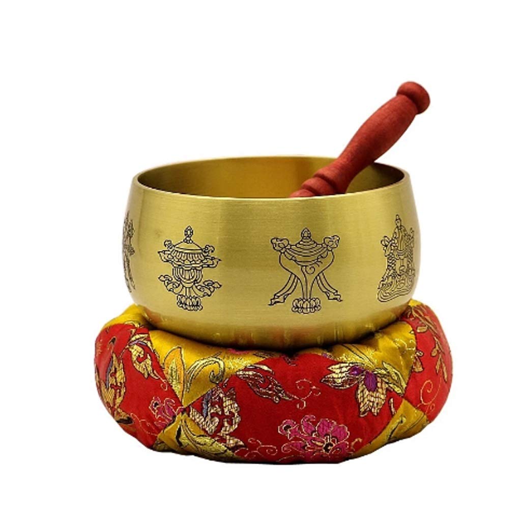 TJLSS Buddha Tibetan Bowl Music Bronze Bell Tibetan Bronze Singing Bowl Yoga Bronze Meditation Gift