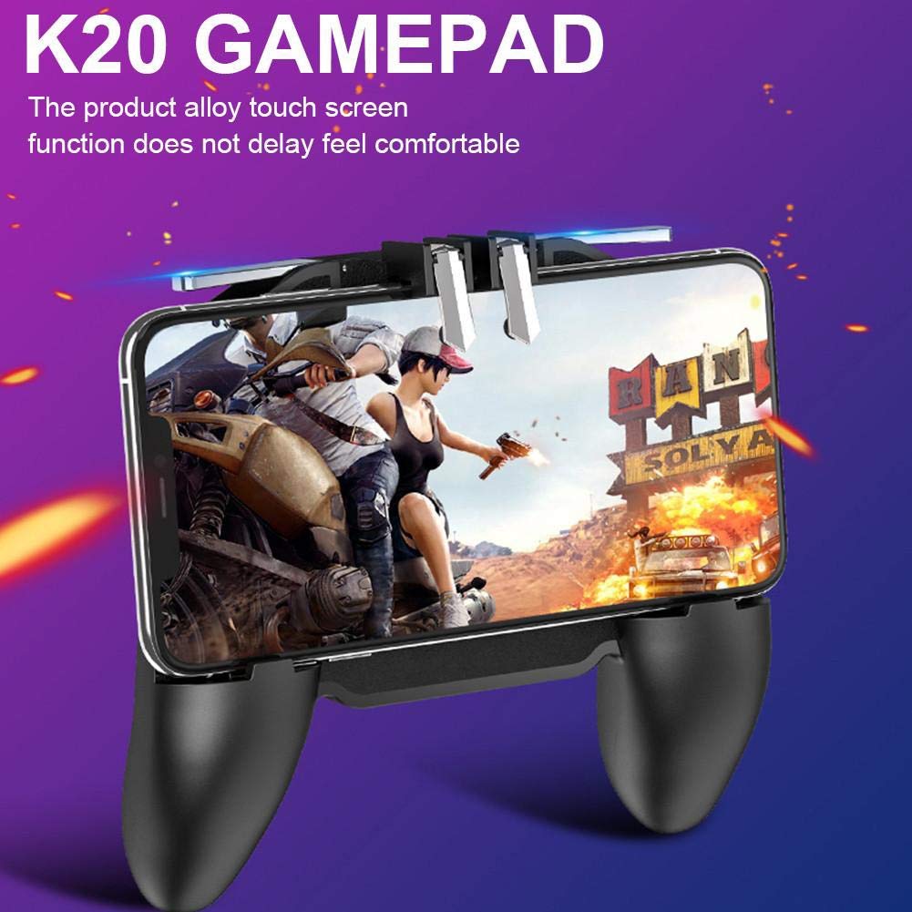 TJLSS Gaming Grip Portable Durable Upgraded 4 in 1 Game Mobile Controller with Cooling Fan Game Joystick for 4-6.5 Inch Phone