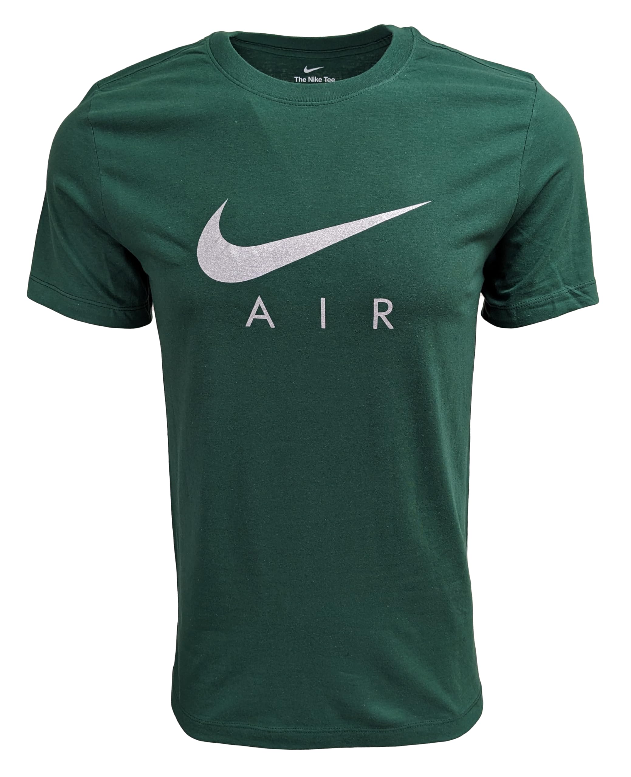 Nike Men's Swoosh Air Metallic Graphic Tee (Large, Aqua/Silver)