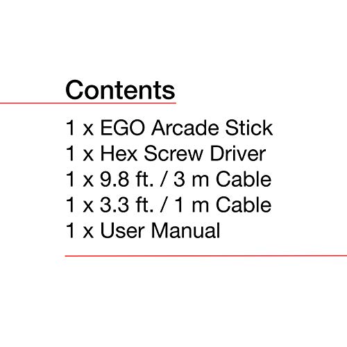 Mad Catz The Authentic EGO Arcade Fight Stick for PS4, Xbox One, Nintendo Switch and PC (Windows Direct and X-Input),Black