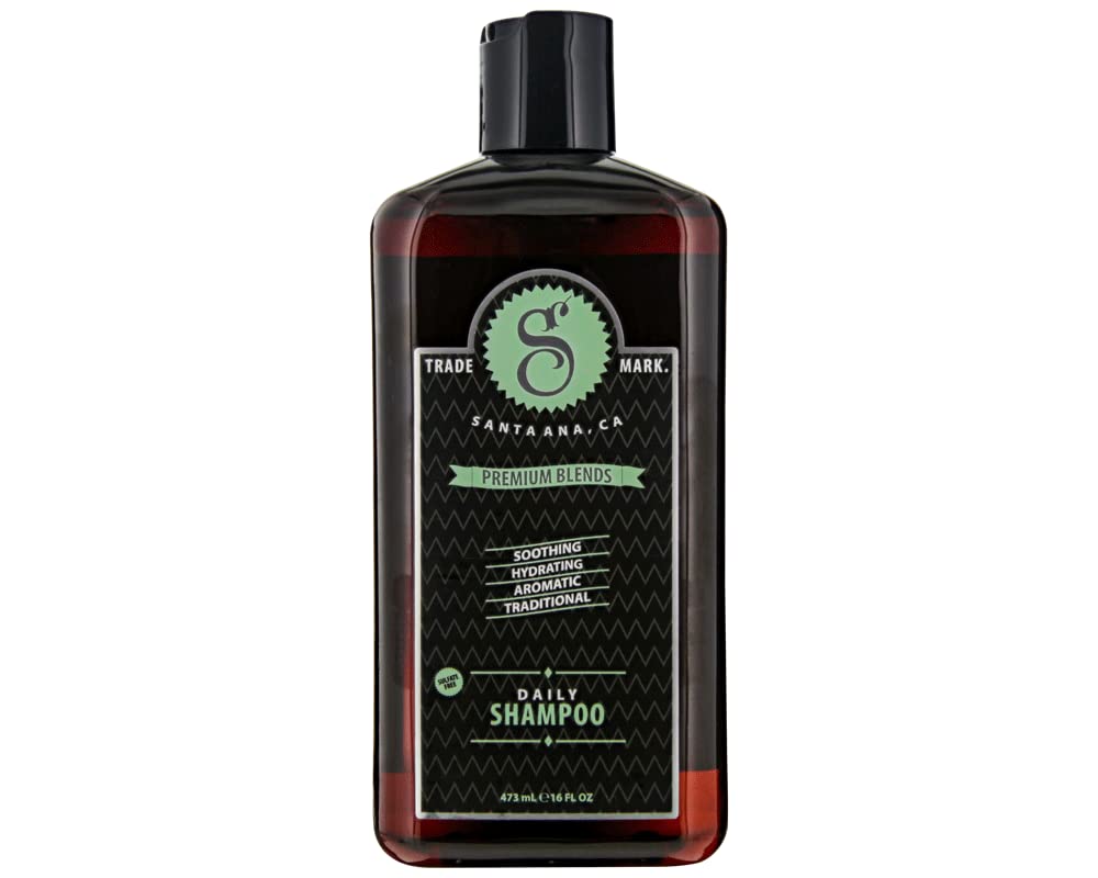 Suavecito Premium Blends Daily Shampoo 16 oz. Sulfate Free Men's Showering Fresh Clean Fragrance Sage Oil Chamomile Hair Cleansing