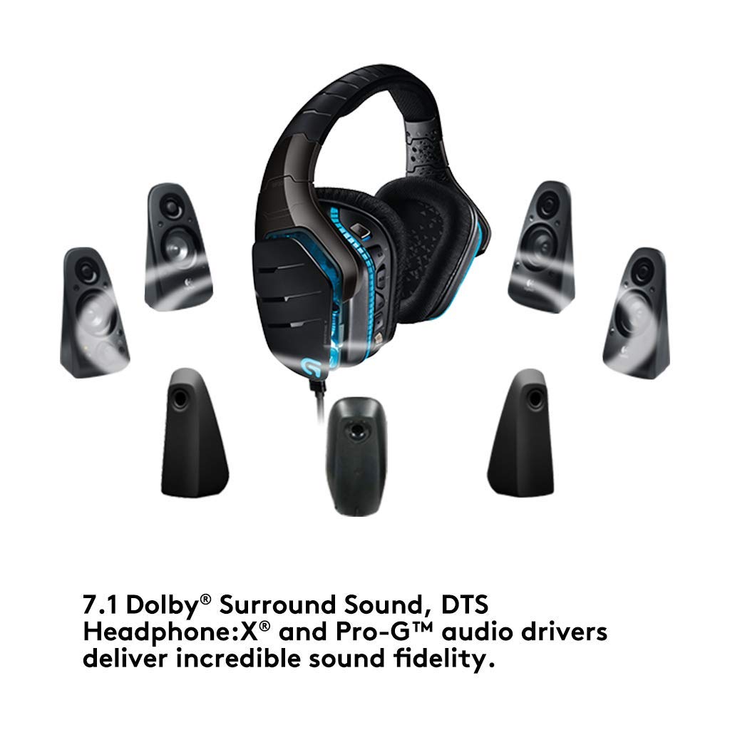 Logitech G933 Artemis Spectrum RGB 7.1 Surround Sound Gaming Headset (Renewed)